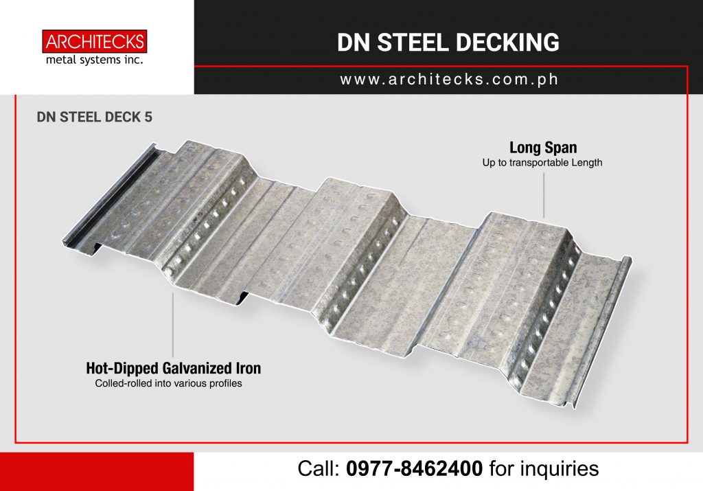 ARCHITECKS’ DN STEEL DECKING PROFILES – Architecks Metal Systems Inc